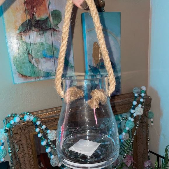 Hobby Lobby | Accents | Glass And Rope Home Decor Candle Holder Vase ...